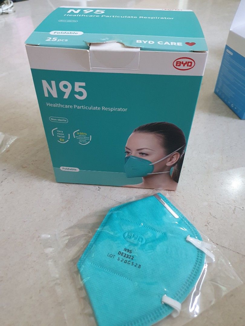 BYD N95 Mask, Health & Nutrition, Face Masks & Face Shields on Carousell