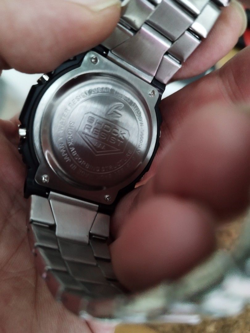 Casio G-Shock stainless, Fesyen Pria, Jam Tangan di Carousell