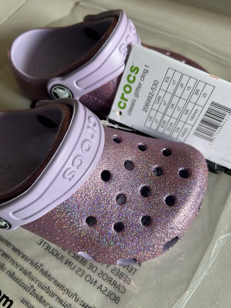 Classic Glitter Clog (Crocs with tag), Babies & Kids, Babies & Kids ...