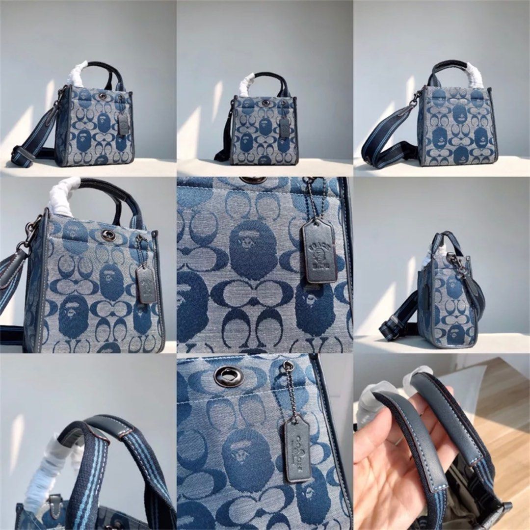Coach x Bape Tote 22 Bag in Signature Jacquard, Women's Fashion, Bags ...