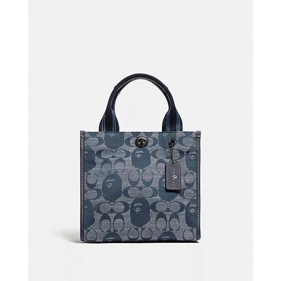 Coach x Bape Tote 22 Bag in Signature Jacquard, Women's Fashion, Bags ...
