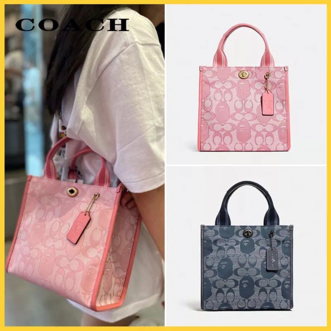 Coach x Bape Tote 22 Bag in Signature Jacquard, Women's Fashion, Bags ...
