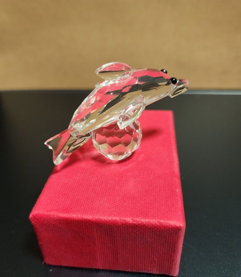 Crystal Dolphin On Ball for Good Luck and Happiness, Furniture & Home ...