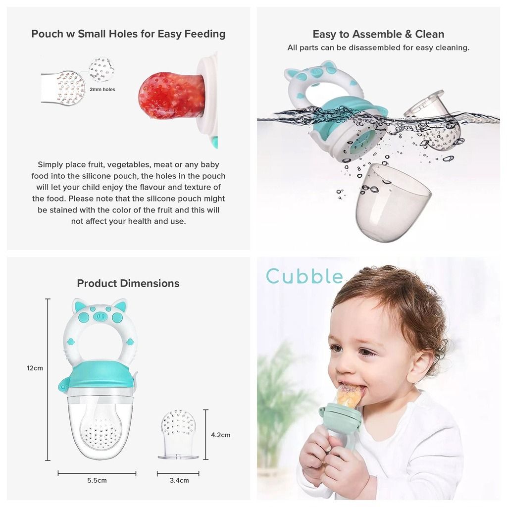 Cubble Baby Fresh Food Feeder & Teether with Cover, Babies & Kids ...