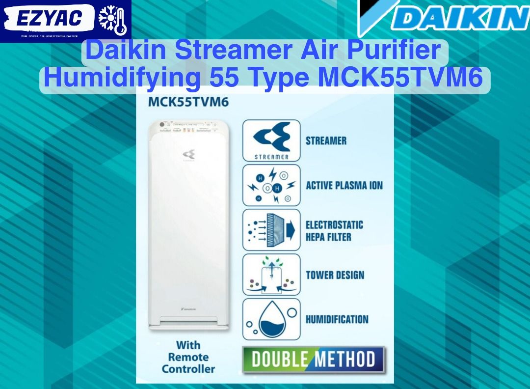 Daikin Streamer Air Purifier Humidifying 55 Type MCK55TVM6, TV & Home ...