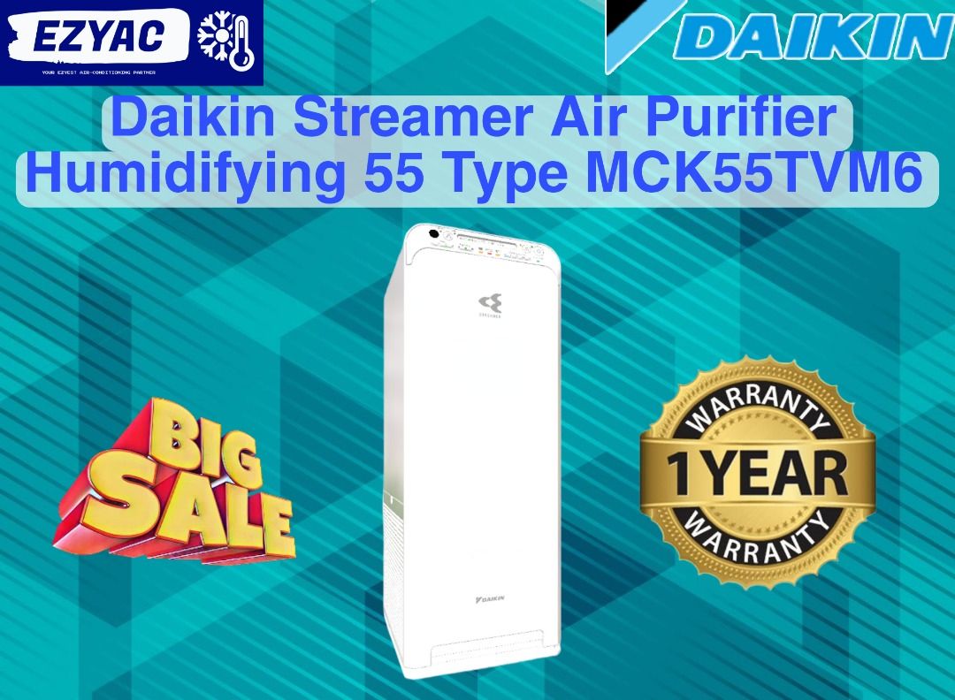 Daikin Streamer Air Purifier Humidifying 55 Type MCK55TVM6, TV & Home ...