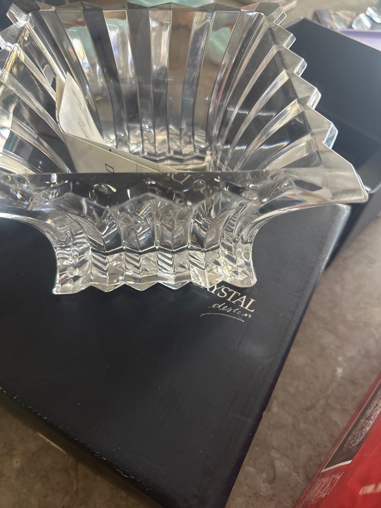 Davinci crystal square bowl, Furniture & Home Living, Home Decor, Vases ...