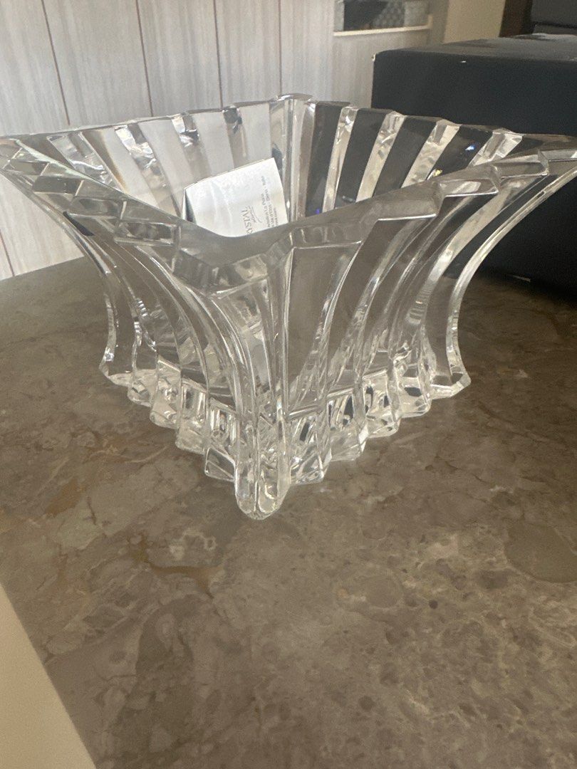 Davinci crystal square bowl, Furniture & Home Living, Home Decor, Vases ...