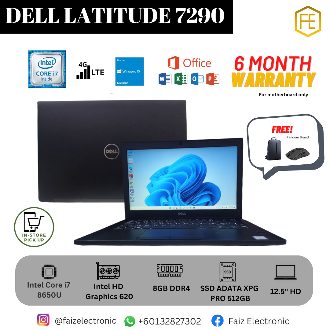 DELL LATITUTE 7290 LAPTOP, Computers & Tech, Laptops & Notebooks on ...