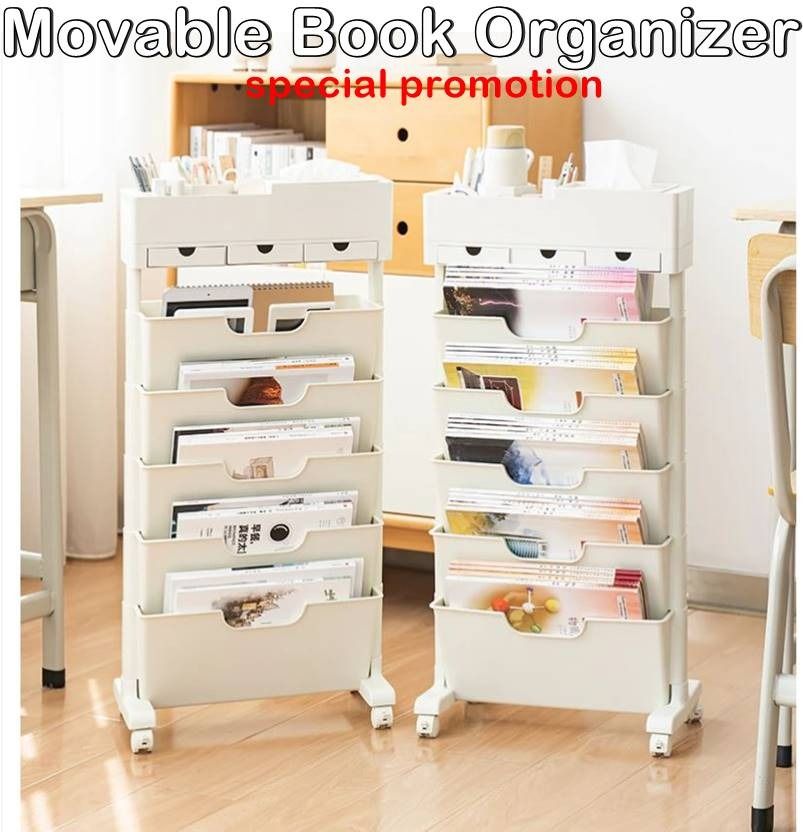 Desk Bookshelf Book Stand Desk Side Reading Rack Storage Bookends Large ...