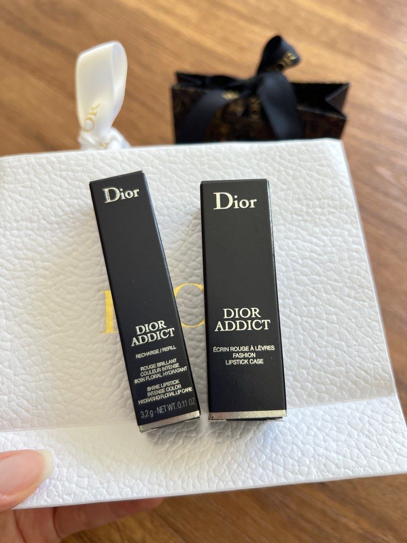 Dior Lipstick Set Dior Addict Case Pink Cannage 527 Atelier Refillable ...
