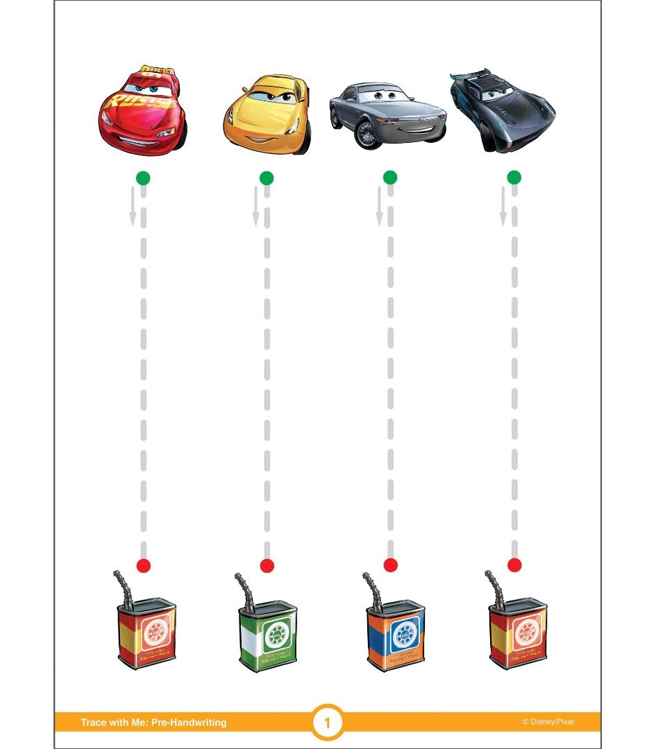 Disney Cars Book Trace with Me Disney/Pixar Pre-Handwriting, Hobbies ...