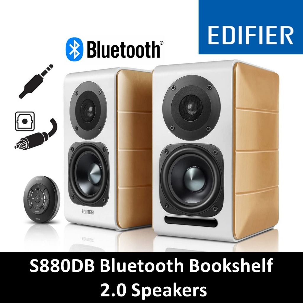 Edifier S880DB Bookshelf Hi-Res Audio BT 88W Bluetooth Optical Coaxial ...