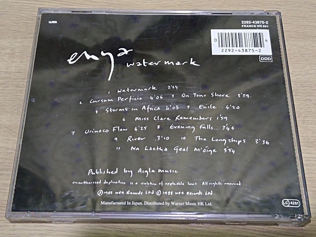 Enya, Watermark Gold Disc ( Japanese press 1988 ), Hobbies & Toys ...