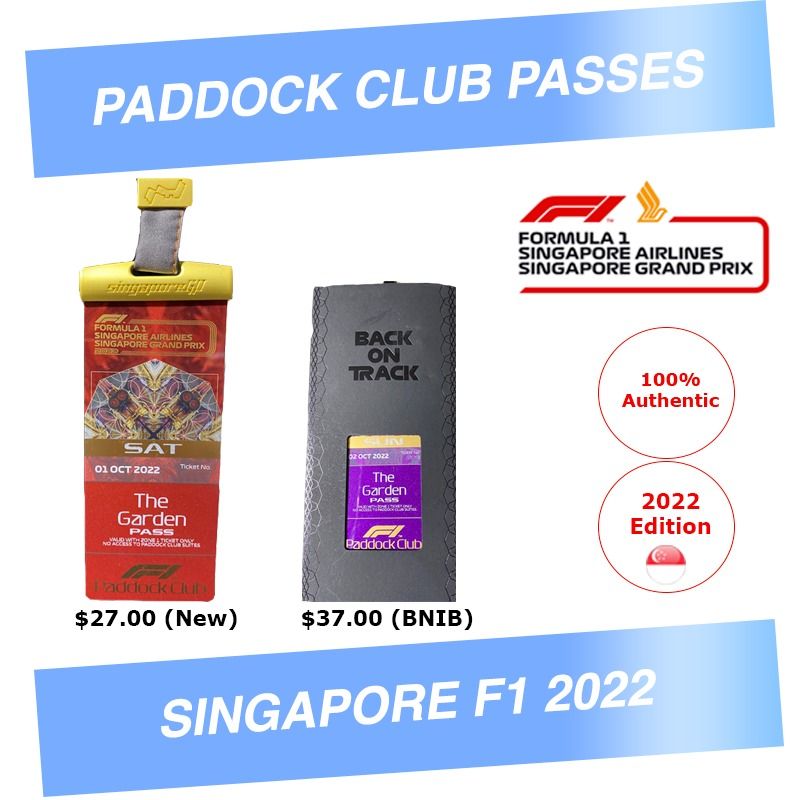 F1 2022 Pass Ticket Lanyard | Singapore Formula 1 GP Passes 2022 ...