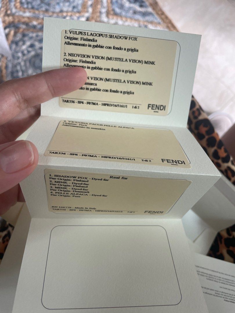 Fendi envelope receipt holder and receipt, Luxury, Accessories on Carousell