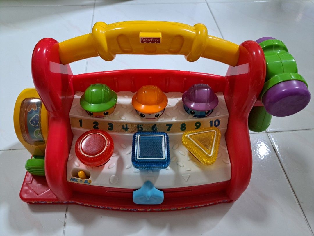 Fisher Price Musical Light Up Learning Tool Bench Toys, Babies & Kids ...
