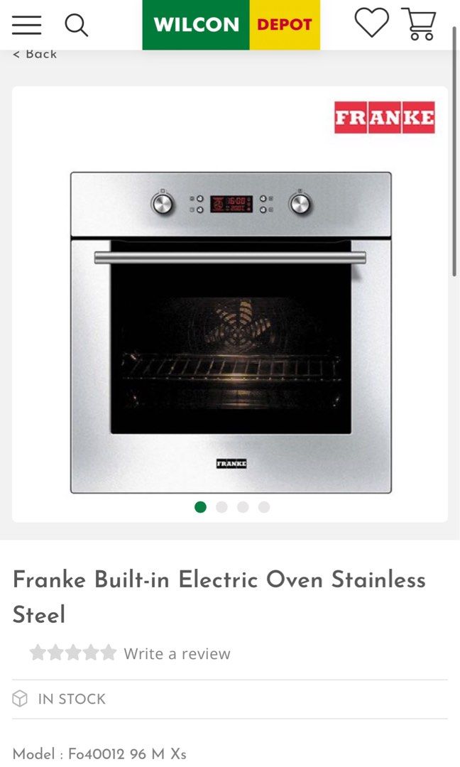 Franke Oven, TV & Home Appliances, Kitchen Appliances, Ovens & Toasters ...
