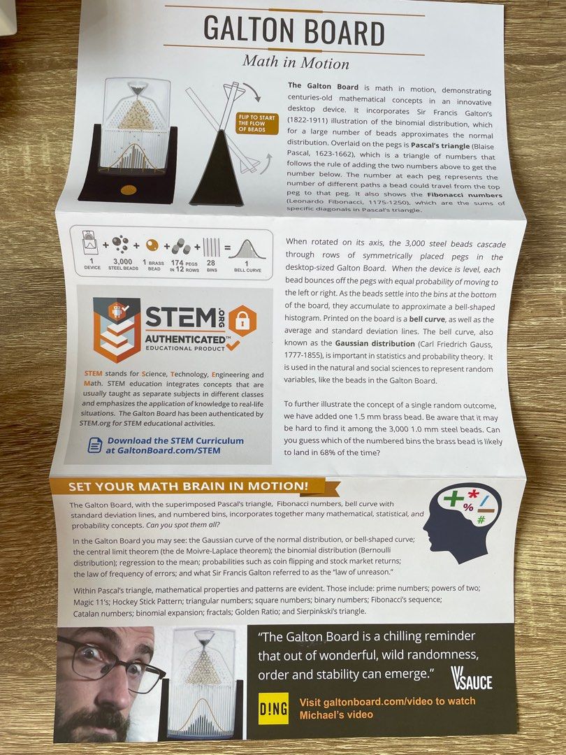 Galton board, Hobbies & Toys, Toys & Games on Carousell