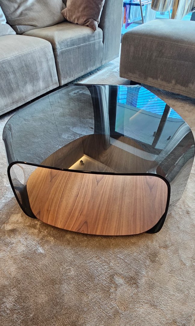CHAKRA Glass Coffee Table, Furniture & Home Living, Furniture, Tables ...