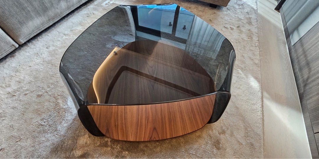 CHAKRA Glass Coffee Table, Furniture & Home Living, Furniture, Tables ...