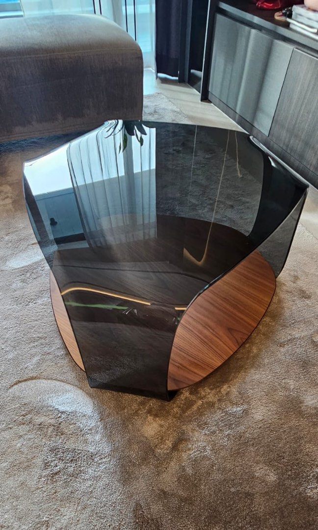 CHAKRA Glass Coffee Table, Furniture & Home Living, Furniture, Tables ...