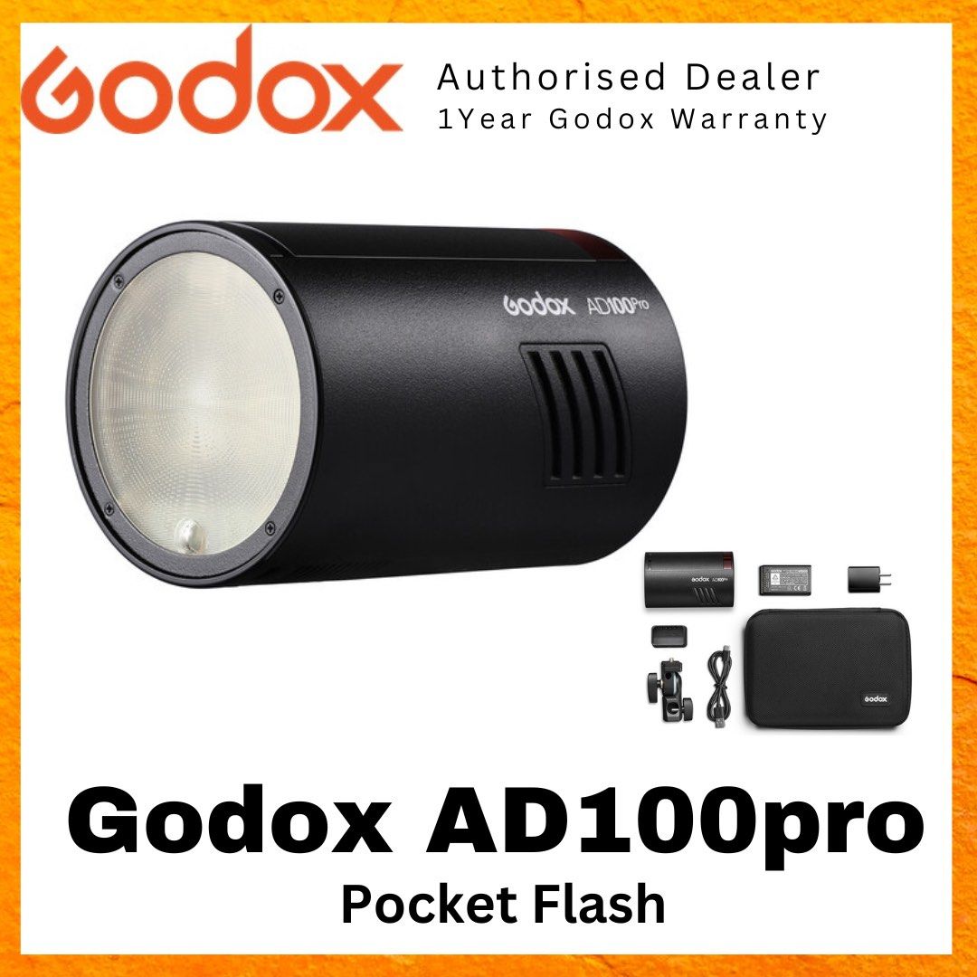 Godox AD100pro Pocket Flash, Photography, Photography Accessories ...