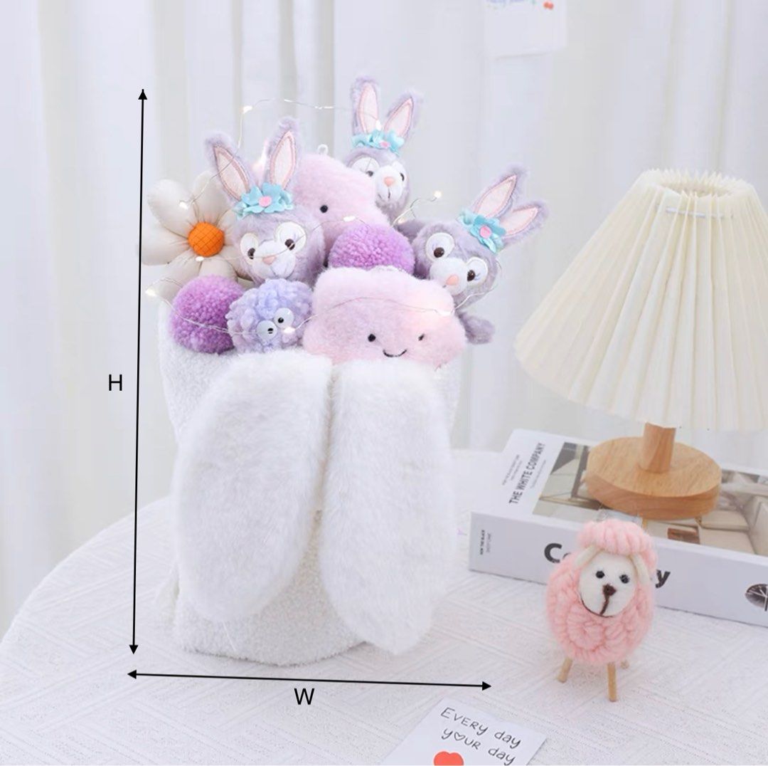 Group B Plush Bunny Flower Bouquet, Hobbies & Toys, Stationery & Craft ...