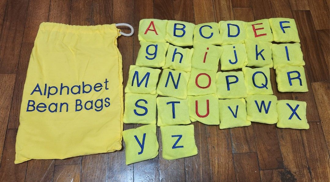 Growing Up Alphabet bean bag, Hobbies & Toys, Toys & Games on Carousell