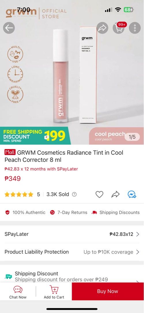 GRWM Radiance Tint (Peach Correctors), Beauty & Personal Care, Face ...