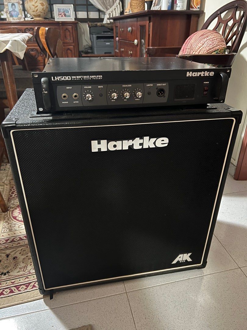 Hartke LH500 Bass Head with AK115 Series speaker cabinet, Hobbies ...