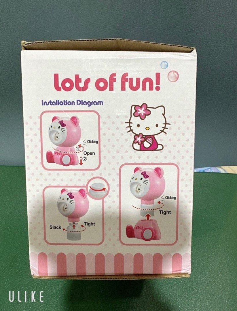 Hello Kitty Bubble Blowing Machine Auto Blowing Bubbles Fun Family ...