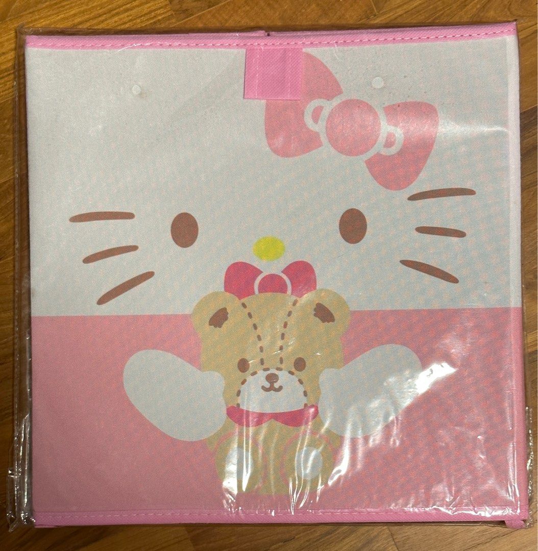 Hello Kitty Square Storage Box 33x33cm, Furniture & Home Living, Home ...