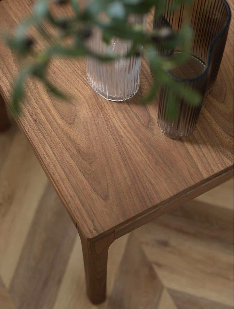 HIRO Walnut Wood Side Table, Furniture & Home Living, Furniture, Tables & Sets on Carousell