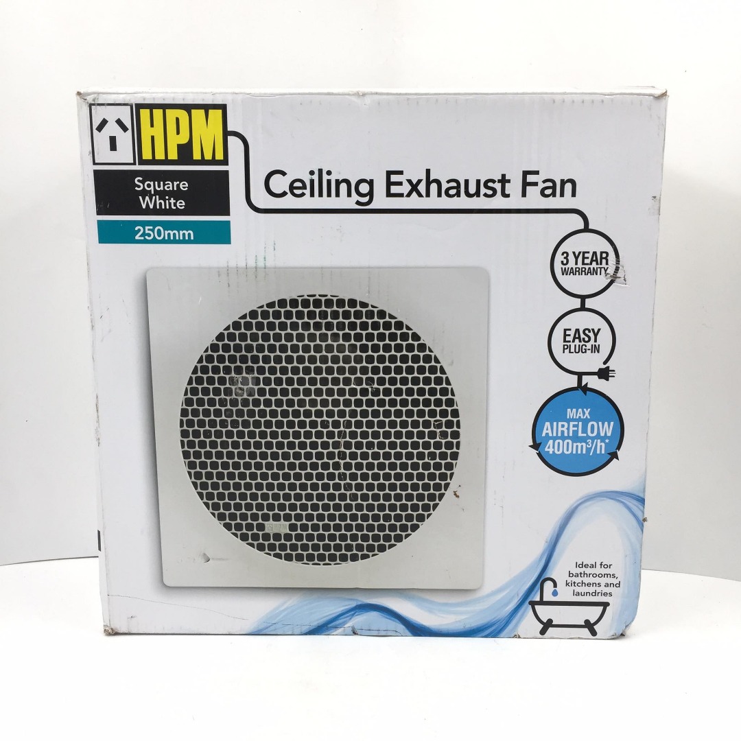 Hpm 250mm White Round Ceiling Exhaust Fan Review | Shelly Lighting