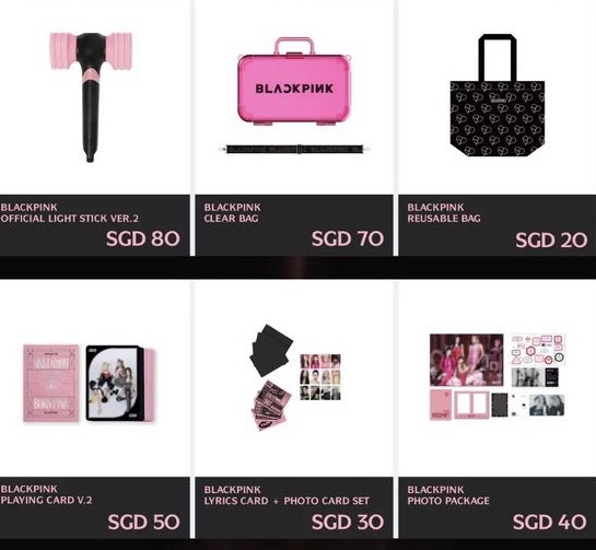 [HTB] blackpink born pink concert merch in singapore [jennie lisa rose ...
