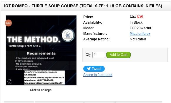 ICT Romeo - Turtle Soup course (Total size: 1.18 GB Contains: 6 files ...