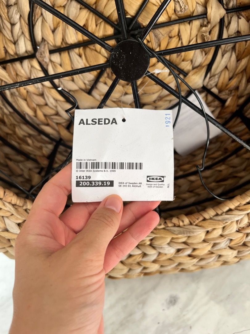 IKEA Alseda Rattan Floor stool, Furniture & Home Living, Furniture ...