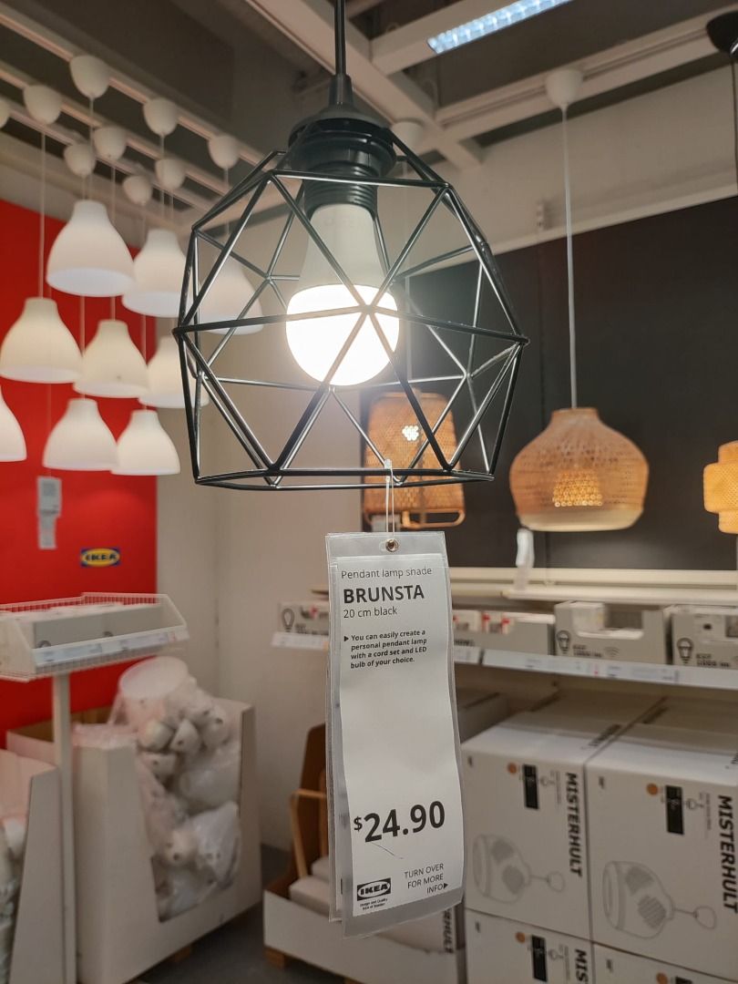 Ikea BRUNSTA pendant lamp shade 20cm, Furniture & Home Living, Lighting ...