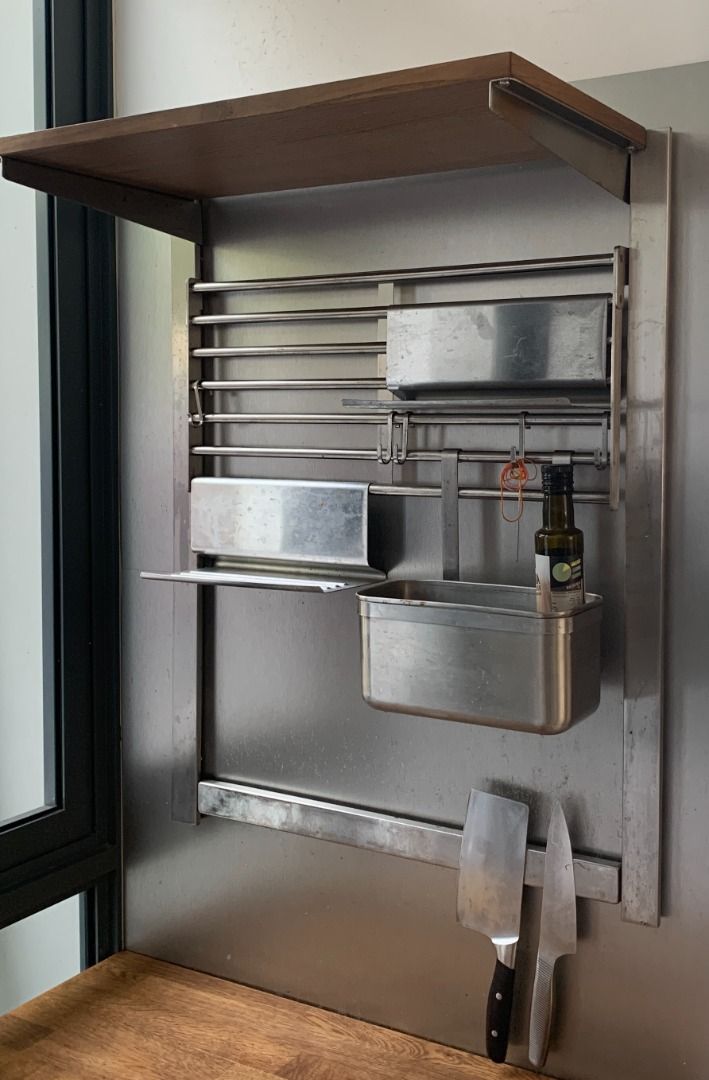 Ikea Kitchen Shelf Solution (Kungsfors) + Wall Grig + Container ...