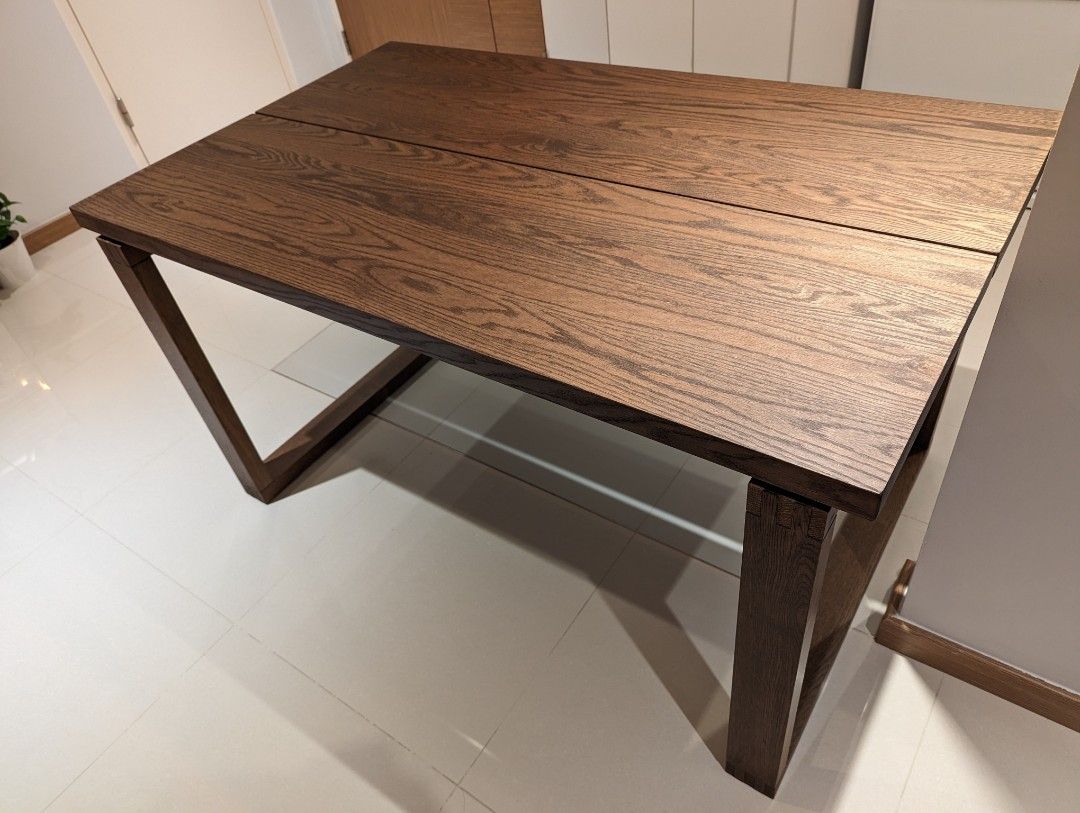 IKEA Morbylanga Solid Wood Oak Dining Table, Furniture & Home Living ...