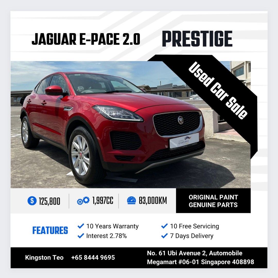 Jaguar E-PACE 2.0 S [200PS] (A), Cars, Used Cars on Carousell