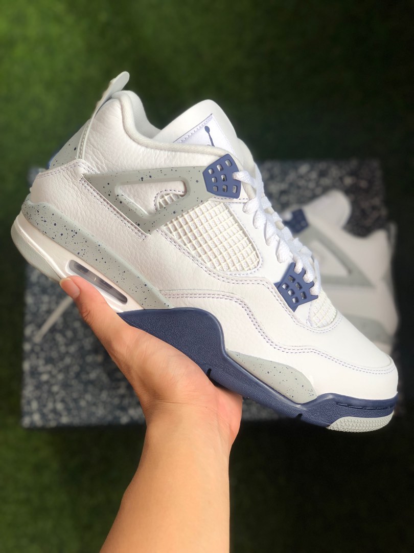 Jordan 4 Midnight Navy, Men's Fashion, Footwear, Sneakers on Carousell