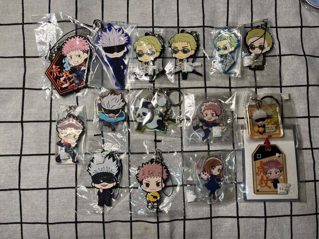 Jujutsu kaizen jujutsu kaisen rubber keychain, Hobbies & Toys ...