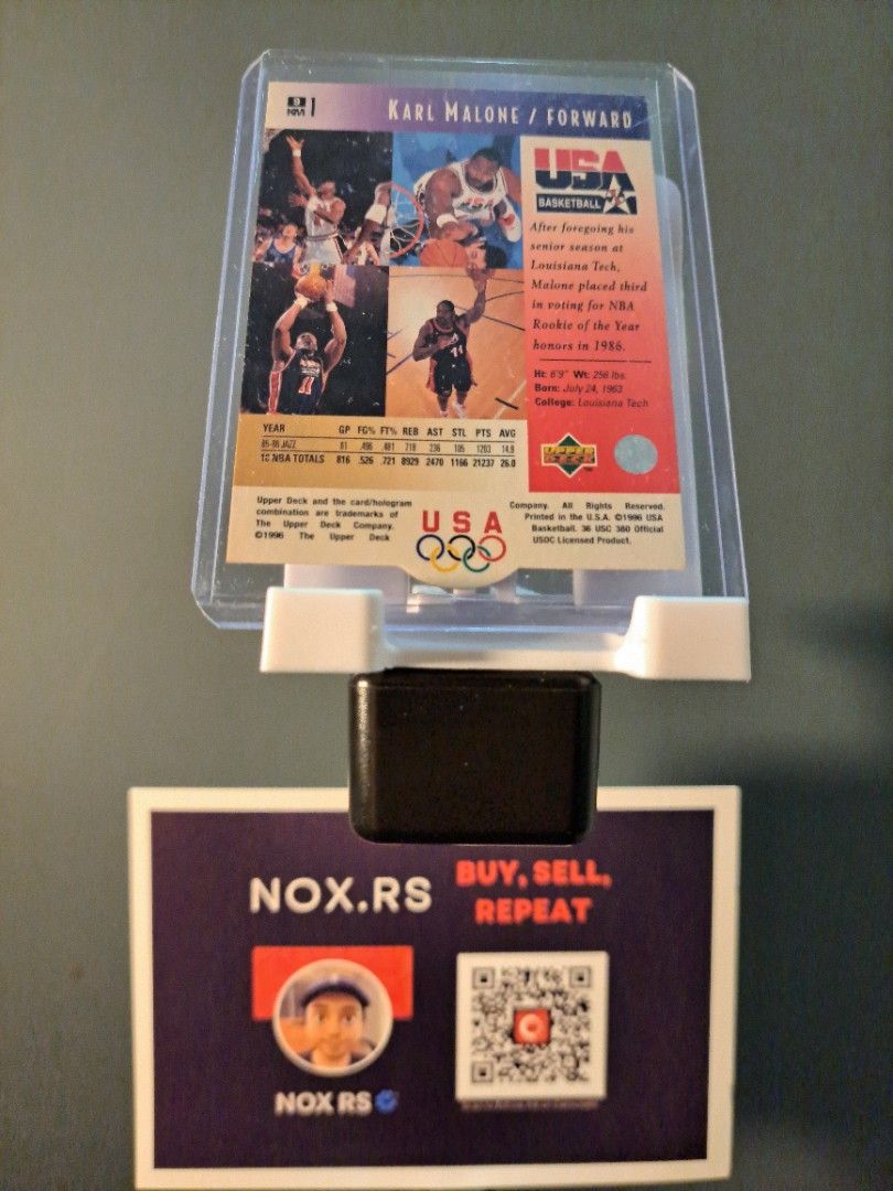 Karl Malone USA Olympics 1986 - Upper Deck, Hobbies & Toys, Memorabilia ...