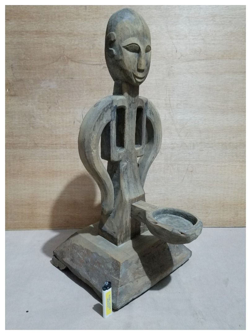 Lampu Jodog Jawa Kuno Motif Orang Primitif Bahan Kayu Jati - Ep.1AA ...