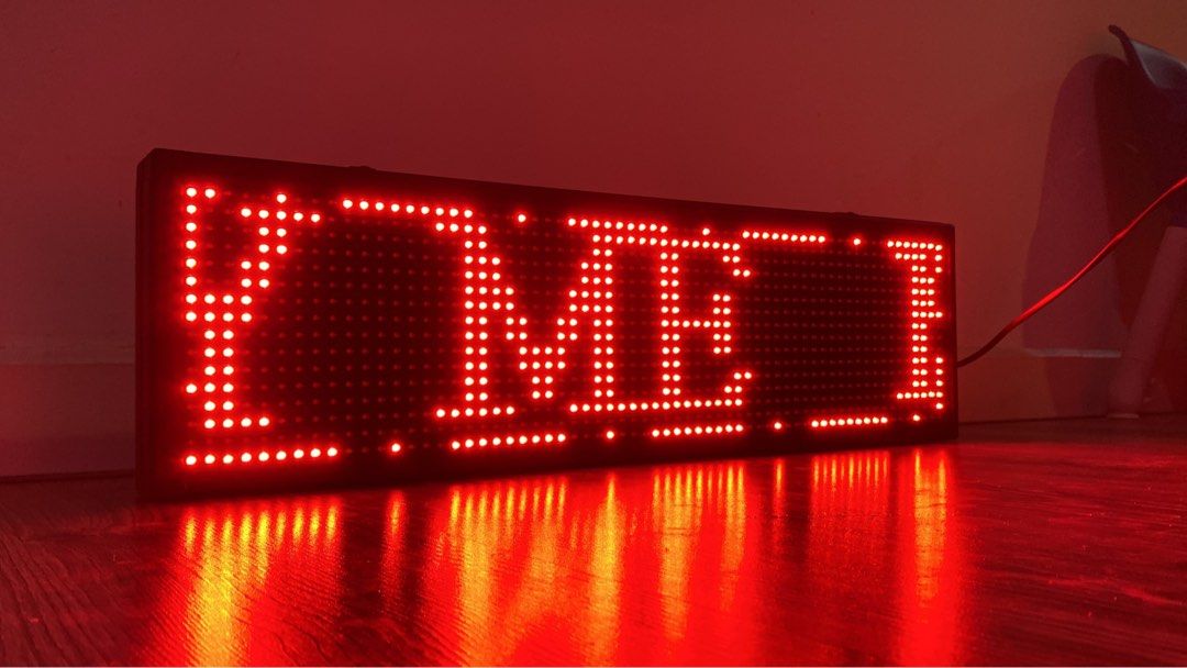 LED Display Signboard Customise Running Message Waterproof, Hobbies ...