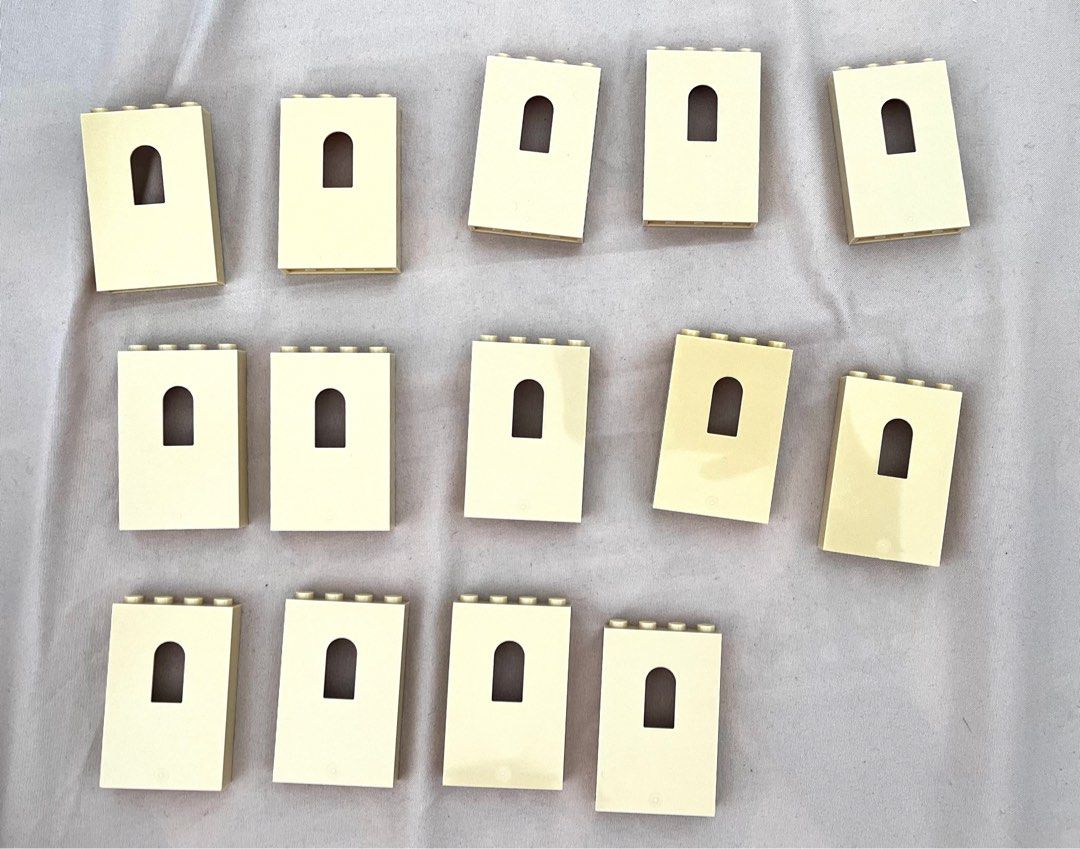 LEGO Part 1x4x5 Tan / Sand Wall Panel Brick with Arch Window on Carousell