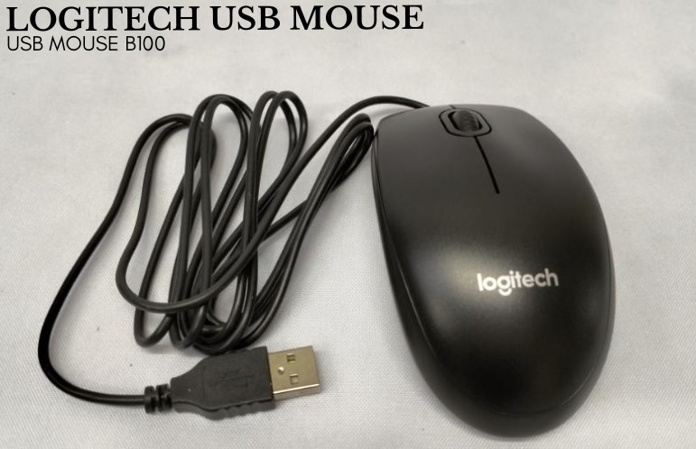 Logitech B100 Three Button USB Optical Mouse with Scroll Wheel on Carousell