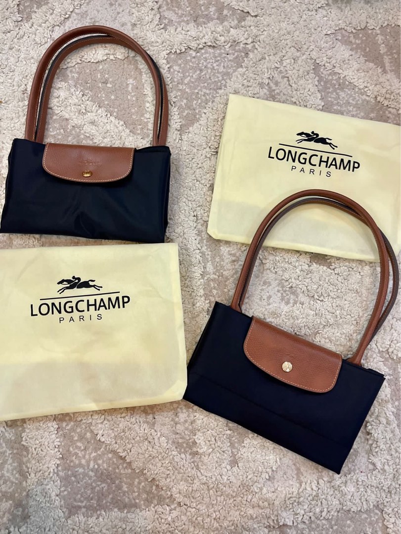 longchamp large long handle black on Carousell